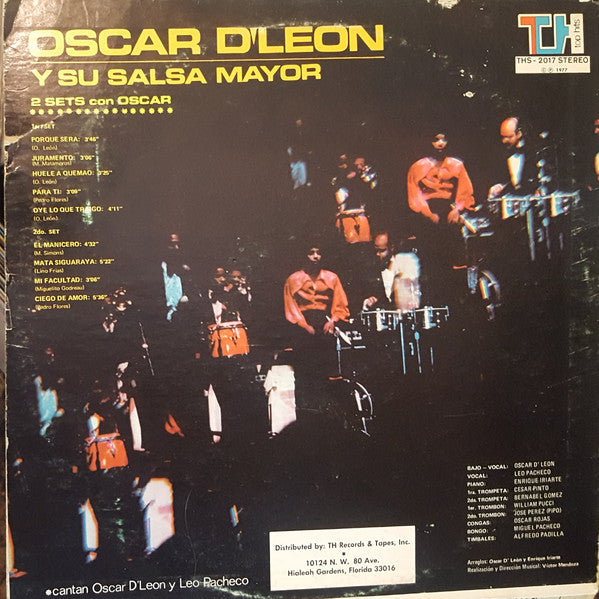 Buy Oscar D'Leon Y Su Salsa Mayor Cantan Oscar D' León Y Leo Pacheco ...
